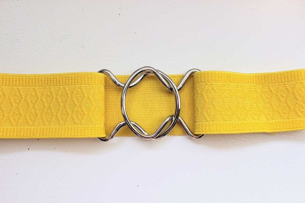 2" Yellow Jacquard Belt | Bay Pony Belts