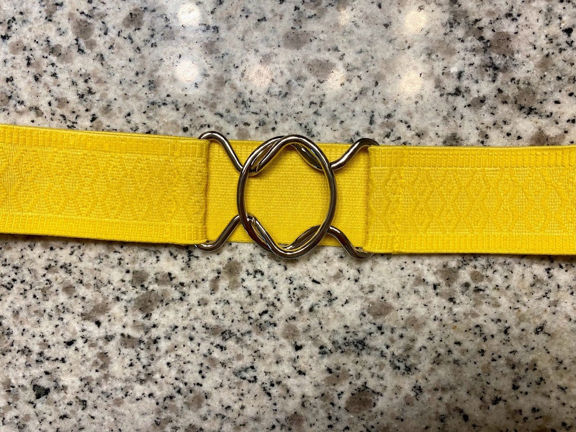 2" Yellow Jacquard Belt | Bay Pony Belts